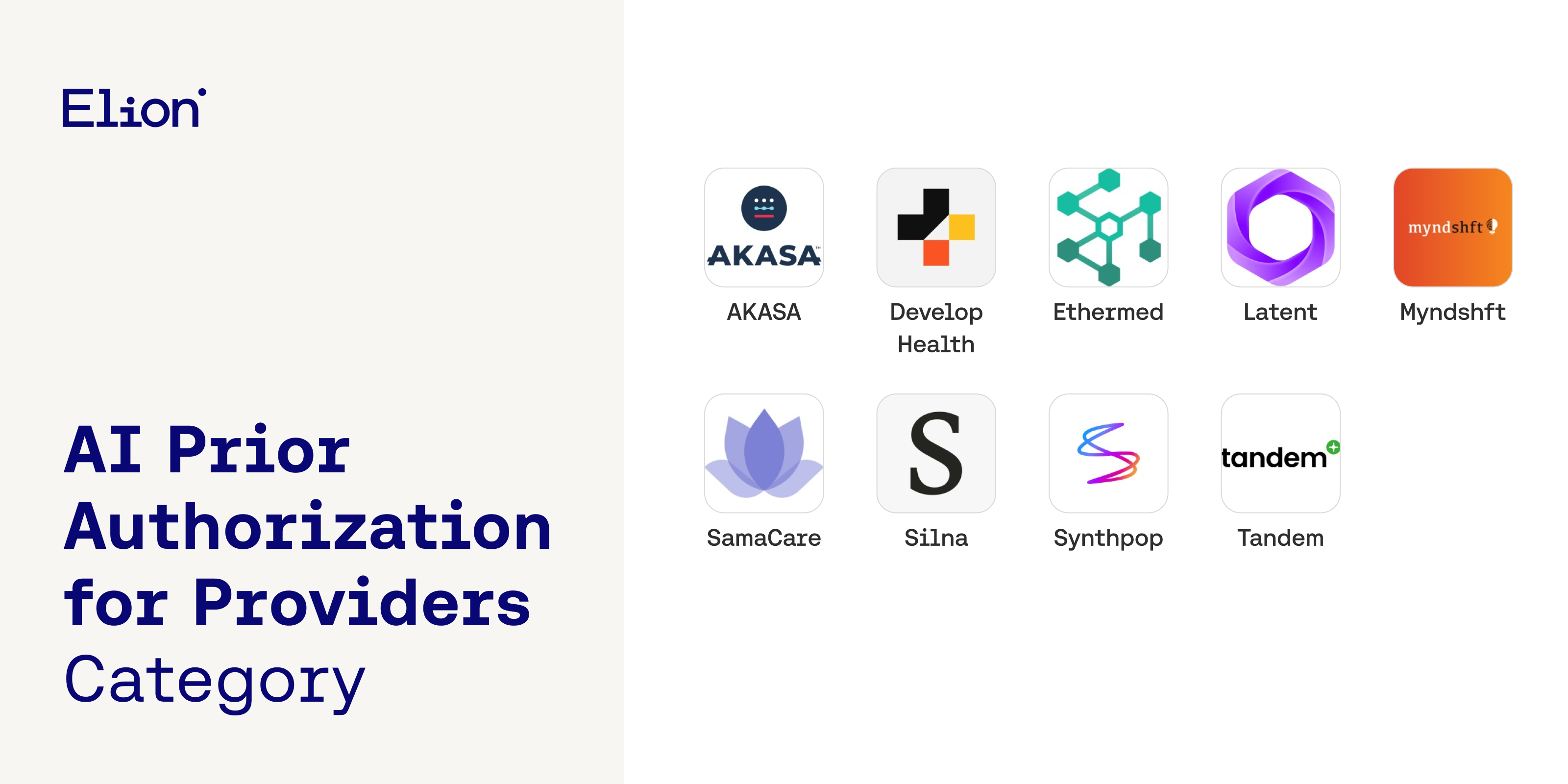 AI Prior Authorization for Providers Market Map | Elion